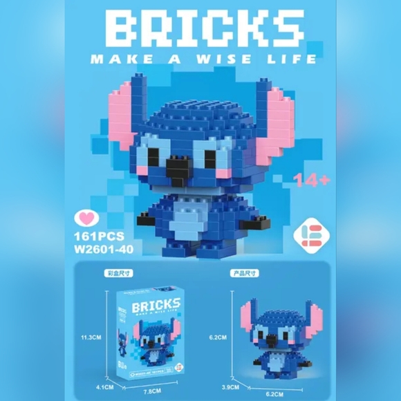 Disney | Toys | Bogo Bundle For Discount Cute Stitch Lego Style Set ...